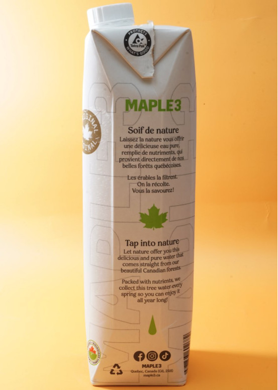 Maple 3 Organic Maple Water – Natural Drink from Canada 1 L