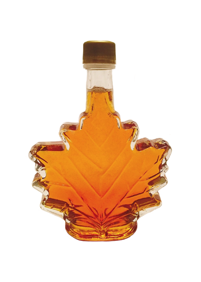 Sirop d'Érable Ambré en Bouteille Feuille - 50 ml, 100 ml, 250 ml, 500 ml