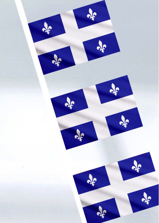 Quebec Flag Banner – Length 5 m | Patriotic Decoration