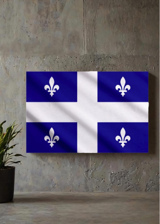 Drapeau du Québec 90x150 cm en Polyester – Résistant et Idéal pour l ...